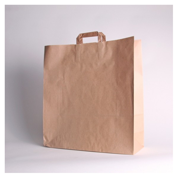 Paper bag box - Kraft paper bag with flat handles