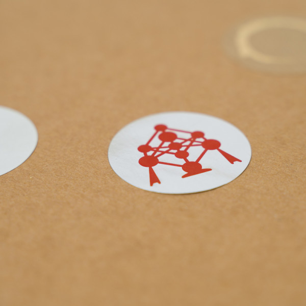 Round acetate stickers