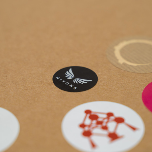 Round acetate stickers