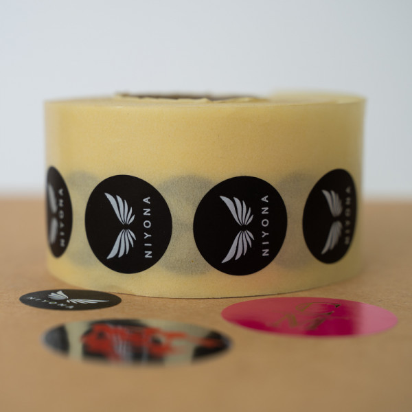 Round acetate stickers